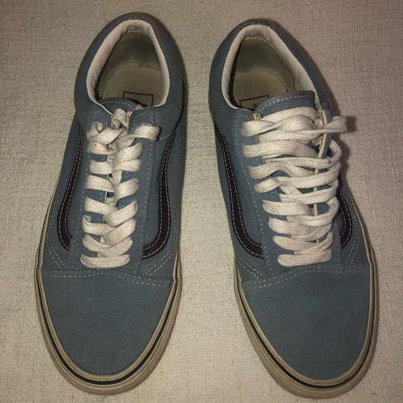 Vans | Shoes | Vans Gray Canvas Old Skool Suede Toes Shoes Size Mens ...